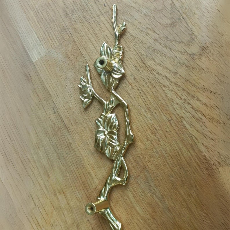 Brass Branches Handles Flower Drawer Pulls Elegant Kitchen Knob Pull - Etsy