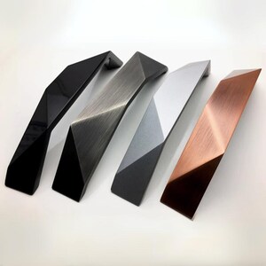 Matt Silver Kitchen Cabinet Handles Modern Drawer Pulls and Knobs - Etsy