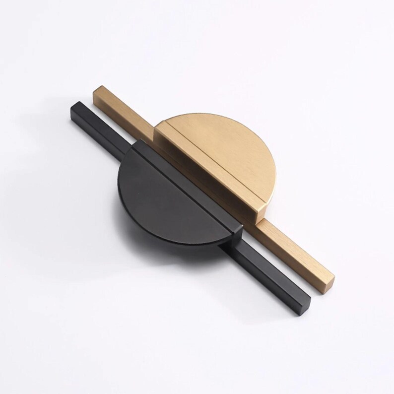 Gold Brass Cabinet Pulls | Modern Wardrobe Handles | Luxury Drawer ...