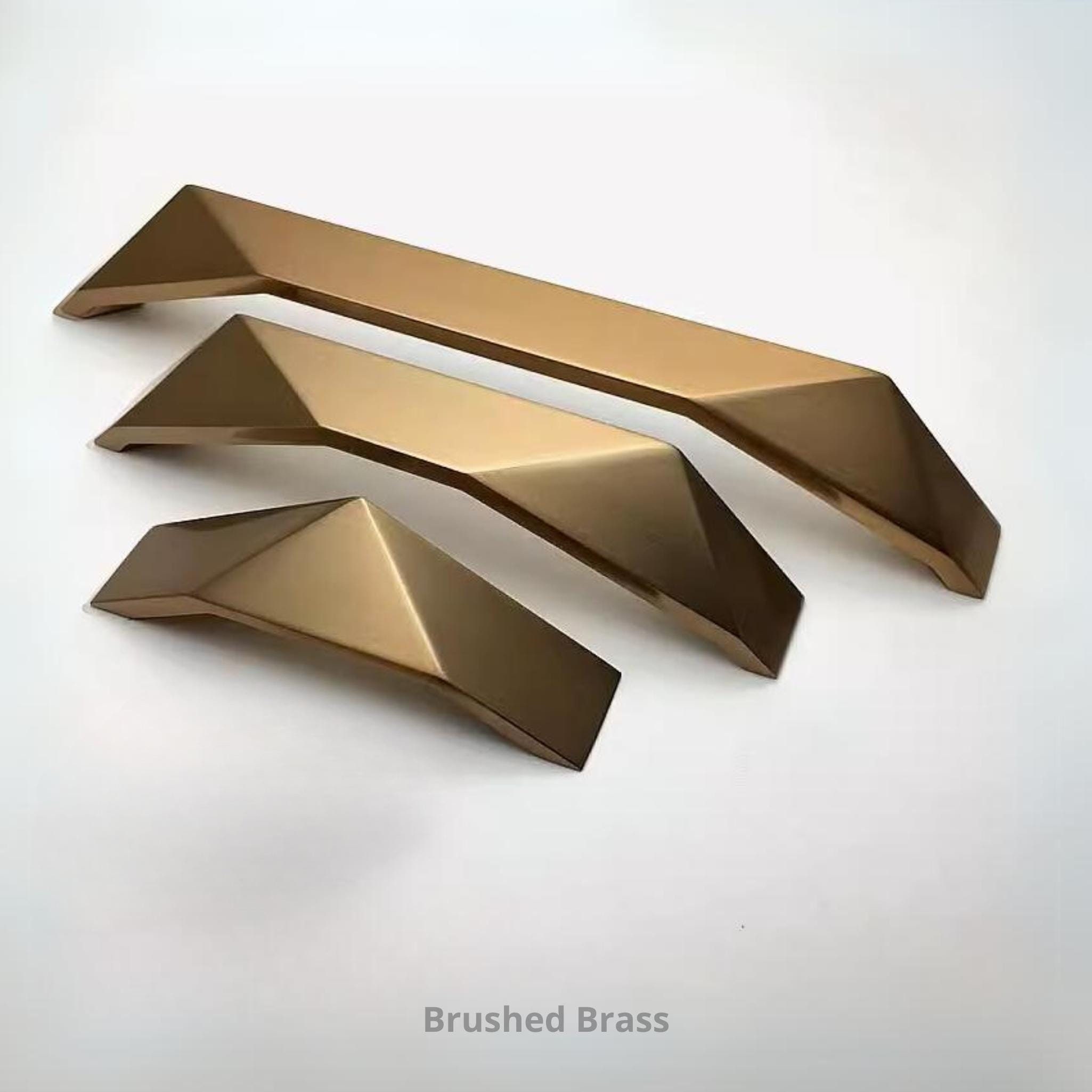 Brushed Brass Kitchen Cabinet Handles Modern Drawer Pulls and Knobs - Etsy