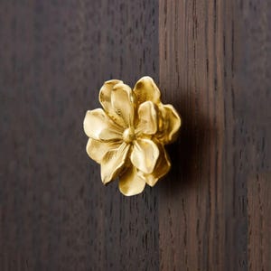 Brass Drawer Knobs, Cabinet Pulls & Handles – Elegant Floral Hardware for Home and Kitchen Decor ...