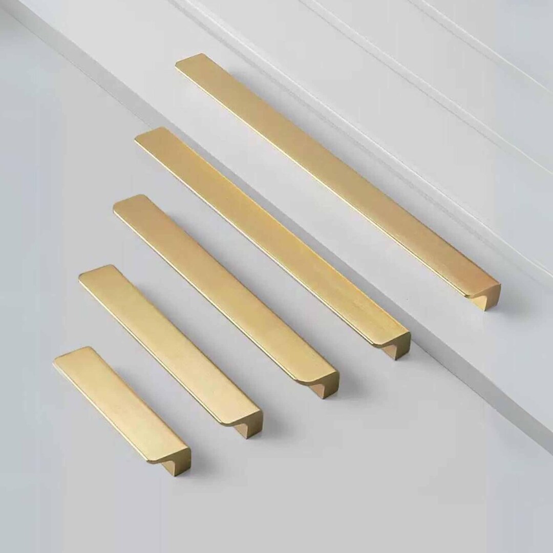Modern Drawer Pulls | Antique Brass Knobs for Dressers, Cabinets - Etsy