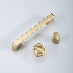 Brushed Gold Bar Drawer Pulls: Modern Cabinet Handles & Knobs - Etsy