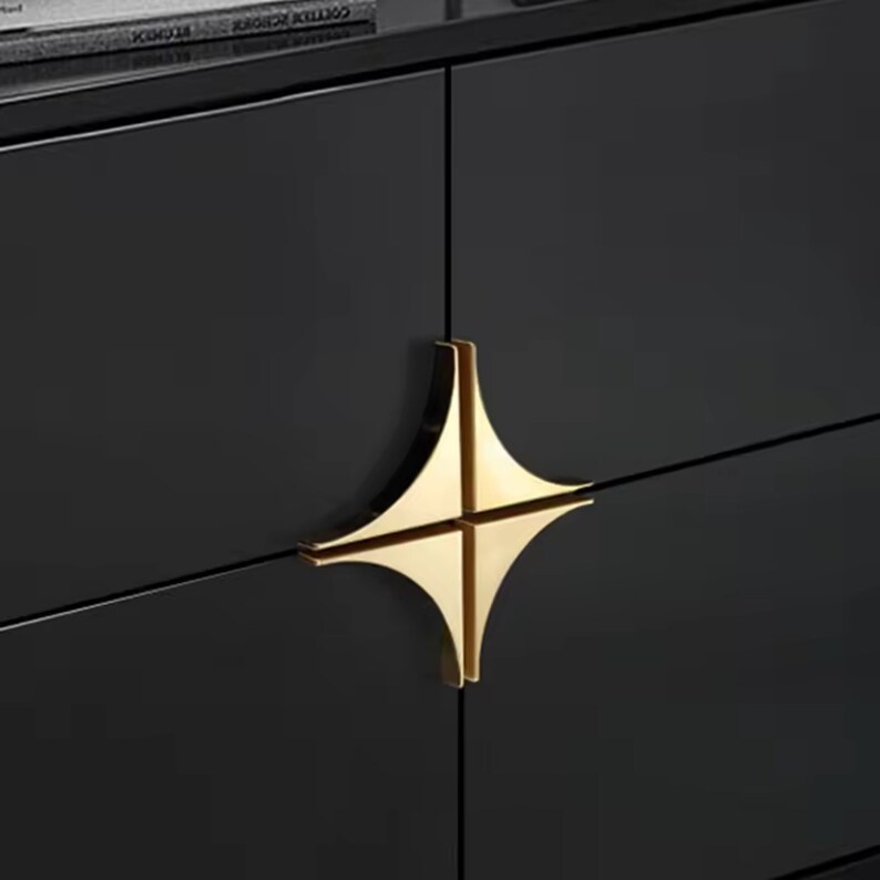 Gold Triangle Cabinet Drawer Pulls Modern Decorative Handles Stylish ...