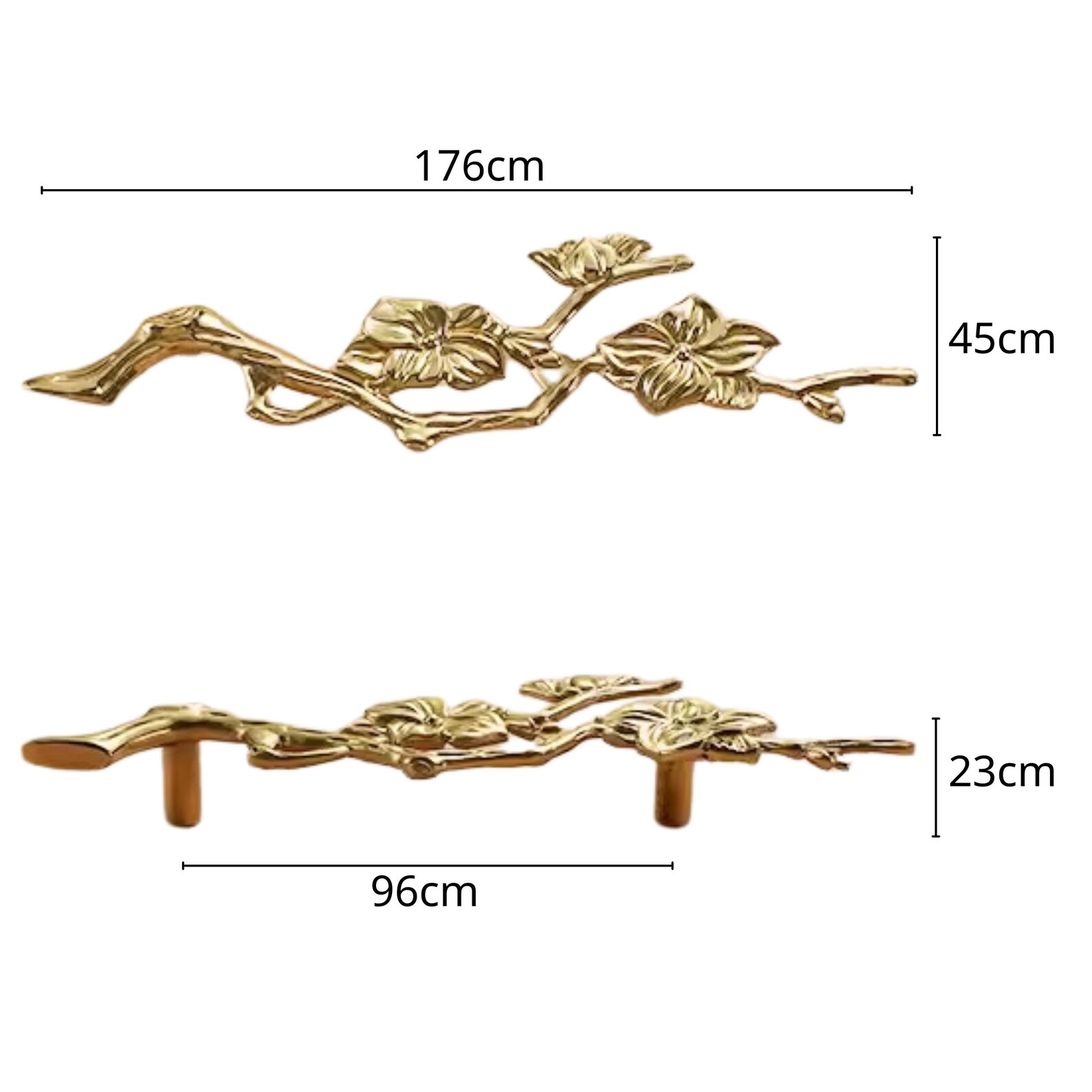 Brass Branches Handles Flower Drawer Pulls Elegant Kitchen Knob Pull - Etsy