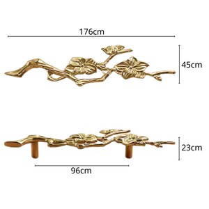 Brass Branches Handles Flower Drawer Pulls Elegant Kitchen Knob Pull - Etsy