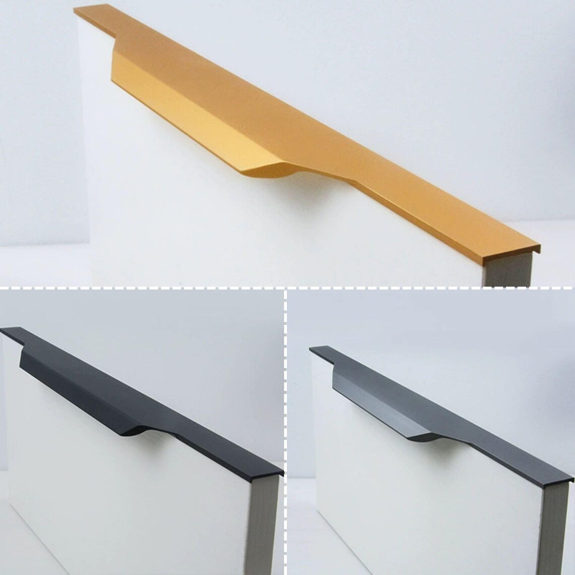 Invisible Cabinet Handles & Drawer Pulls – Modern Sleek Tall Hardware ...
