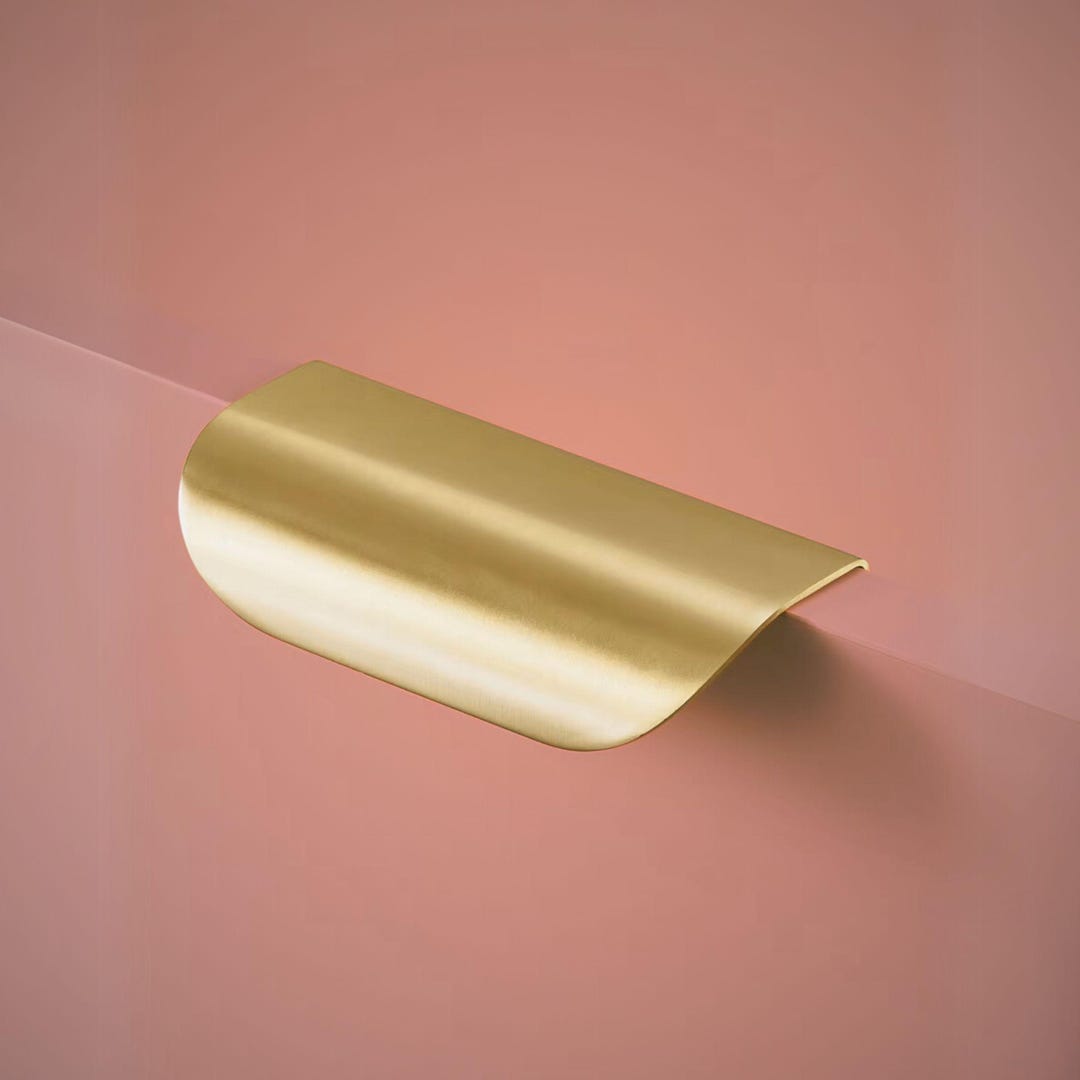 Modern Lip Pull Cabinet Handles | Curved Edge Drawer Pulls | Minimalist ...