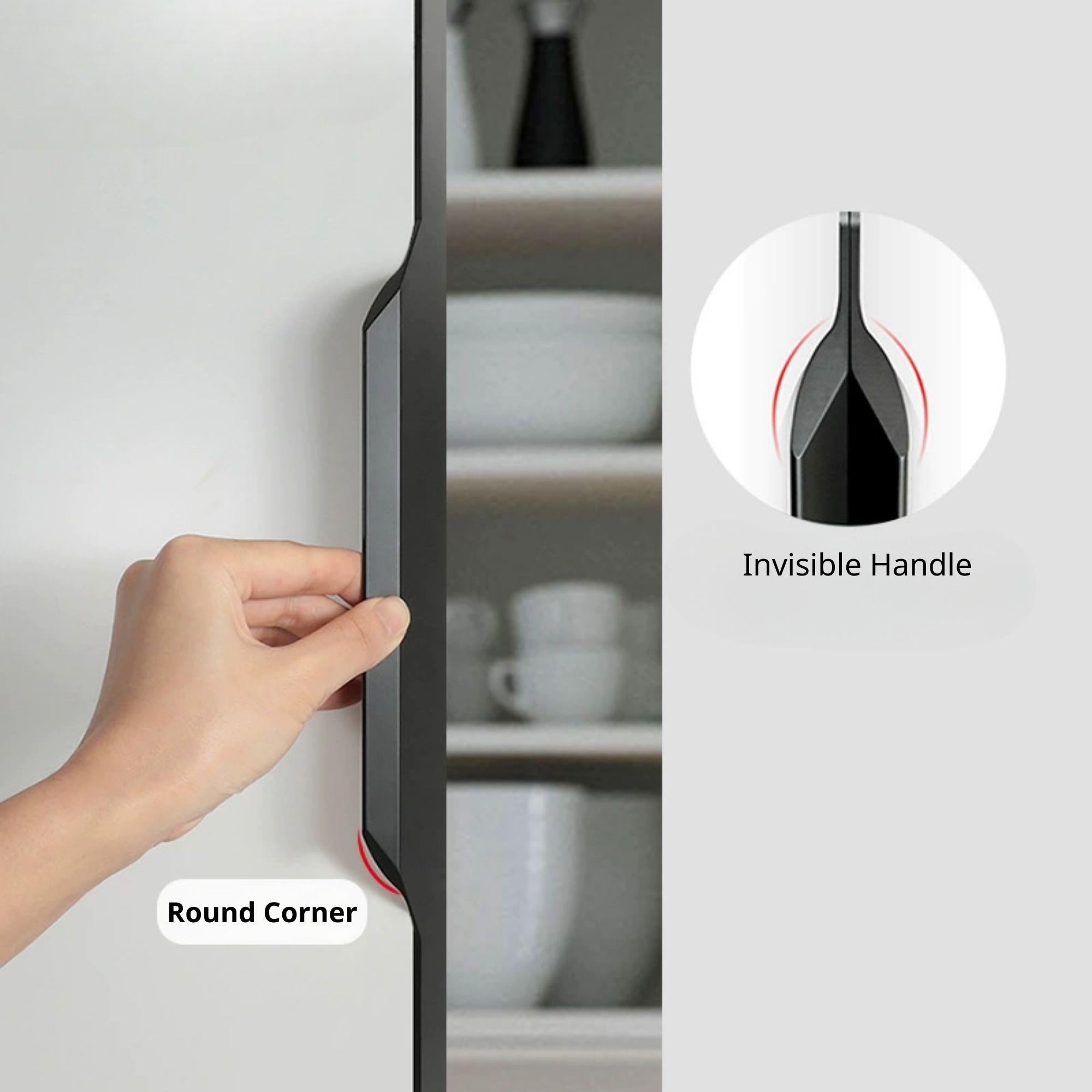 Invisible Cabinet Pulls – Kitchen Cabinets Matte Black - Etsy