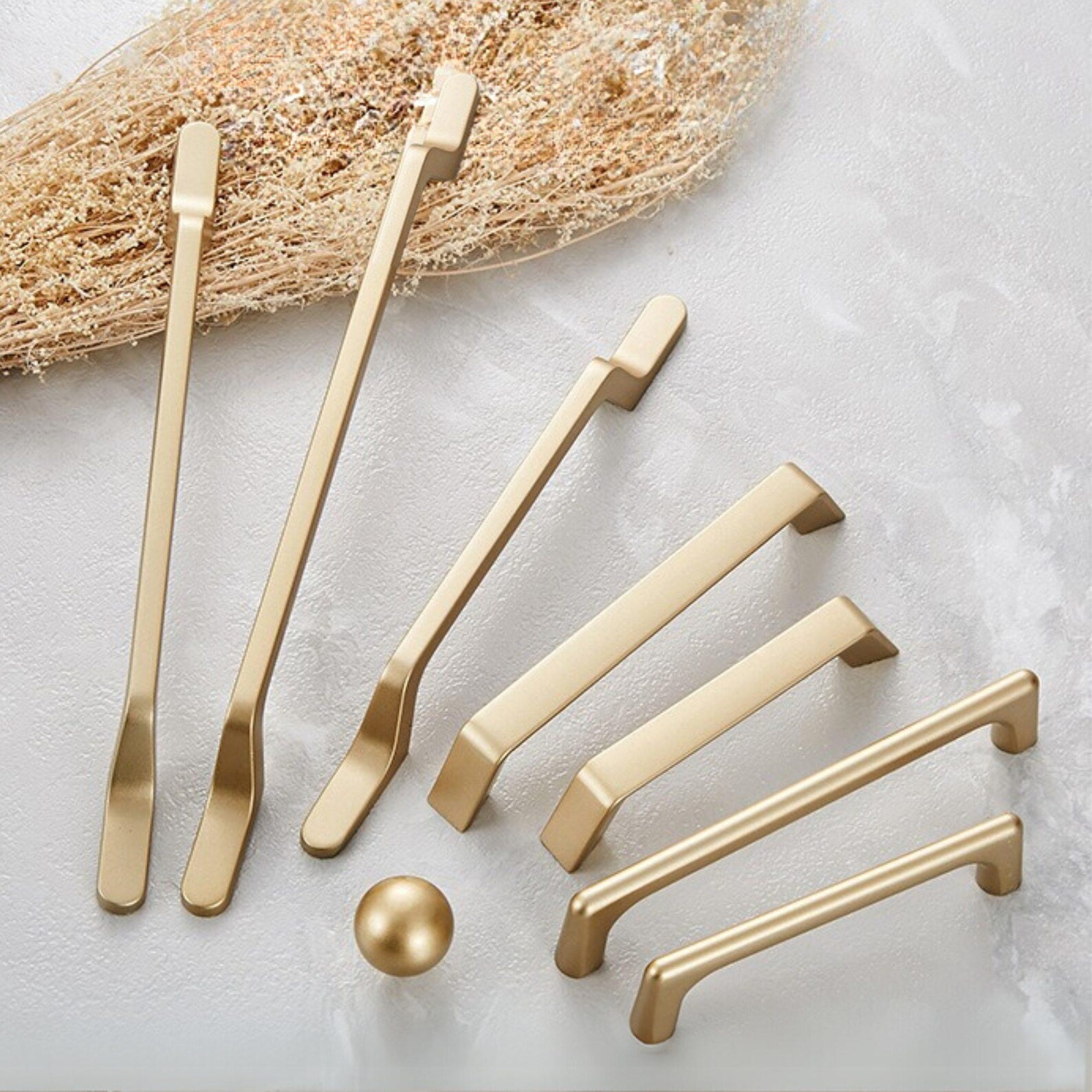 Gold Drawer & Cabinet Pulls – Sleek Modern Handles Matte Finish for ...