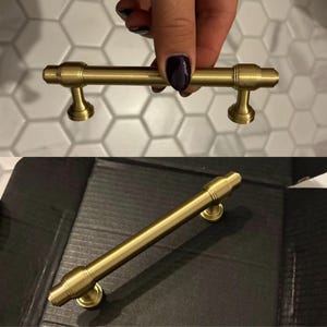 Brushed Brass Drawer Pulls, Cabinet Knobs & Handles – Sleek Modern ...