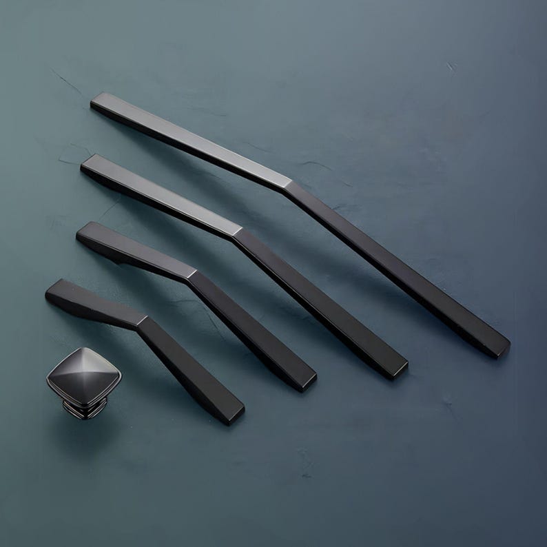 Matte Black Cabinet Pulls - Sleek & Modern Drawer Handles - Etsy