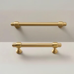 Brushed Brass Drawer Pulls, Cabinet Knobs & Handles – Sleek Modern ...