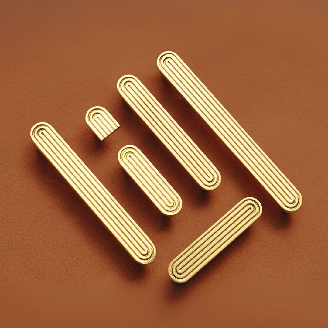 Brass Boho Rainbow Cabinet Pulls, Solid Brass Drawer Handles & Wardrobe ...