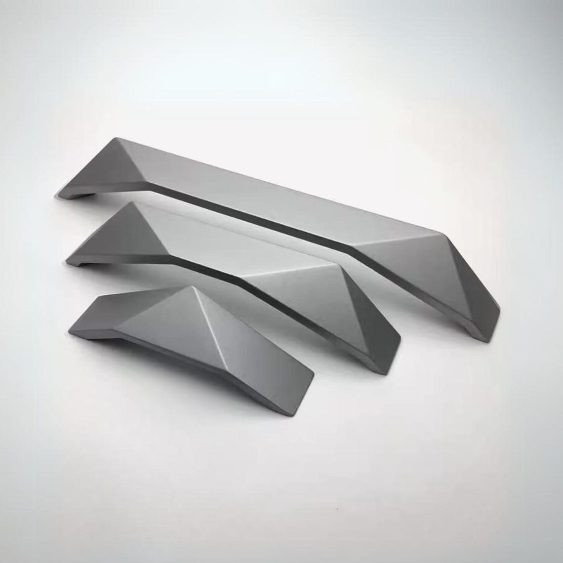 Matt Silver Kitchen Cabinet Handles Modern Drawer Pulls and Knobs - Etsy