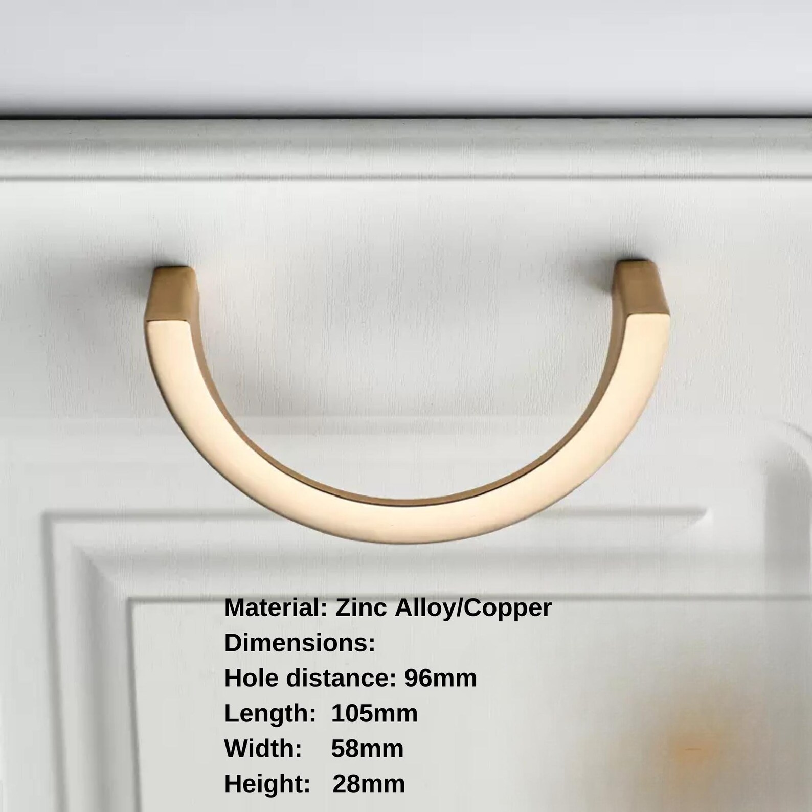 Half Circle Cabinet Pull Handle Modern Matte Black C Handle for ...