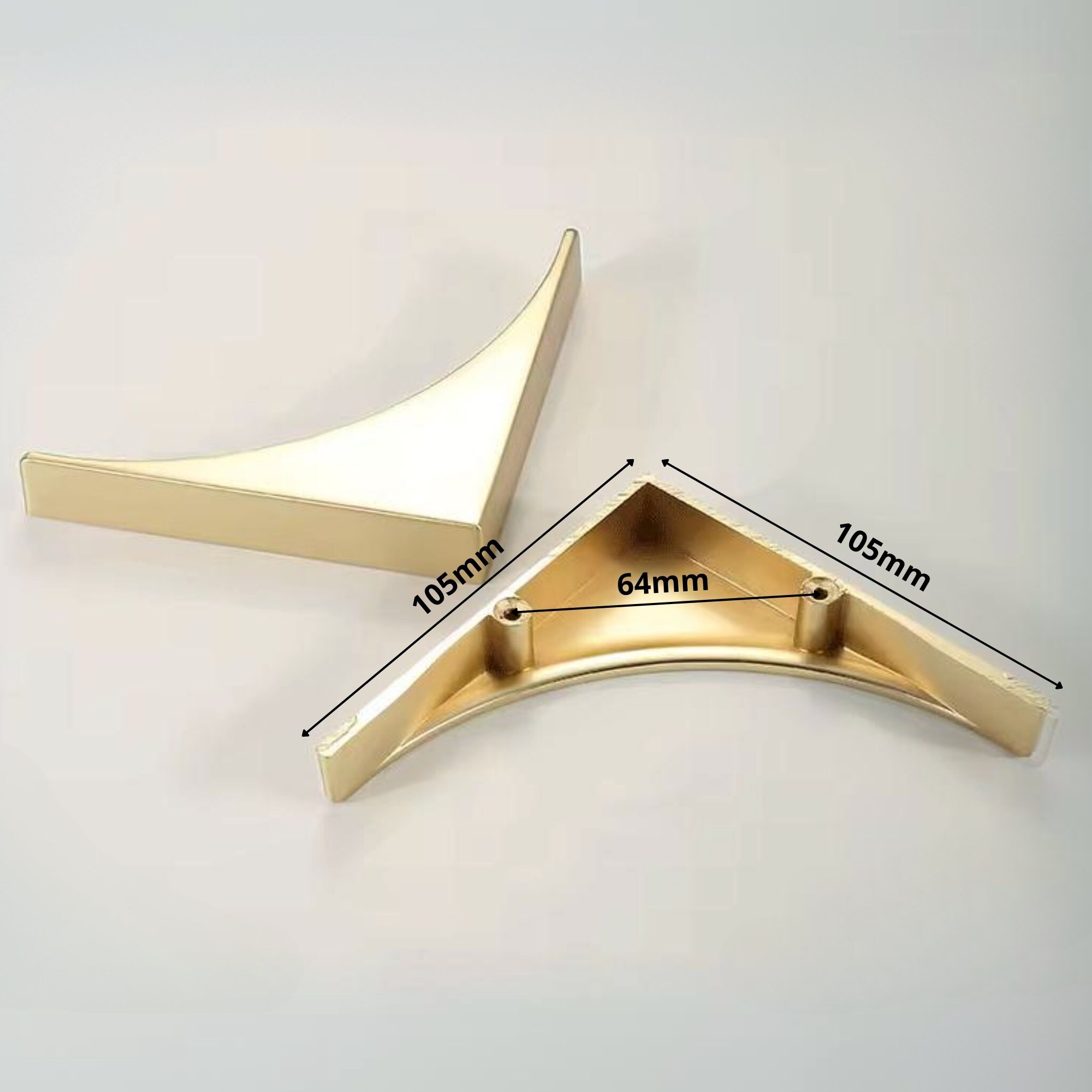 Gold Triangle Cabinet Drawer Pulls Modern Decorative Handles Stylish ...