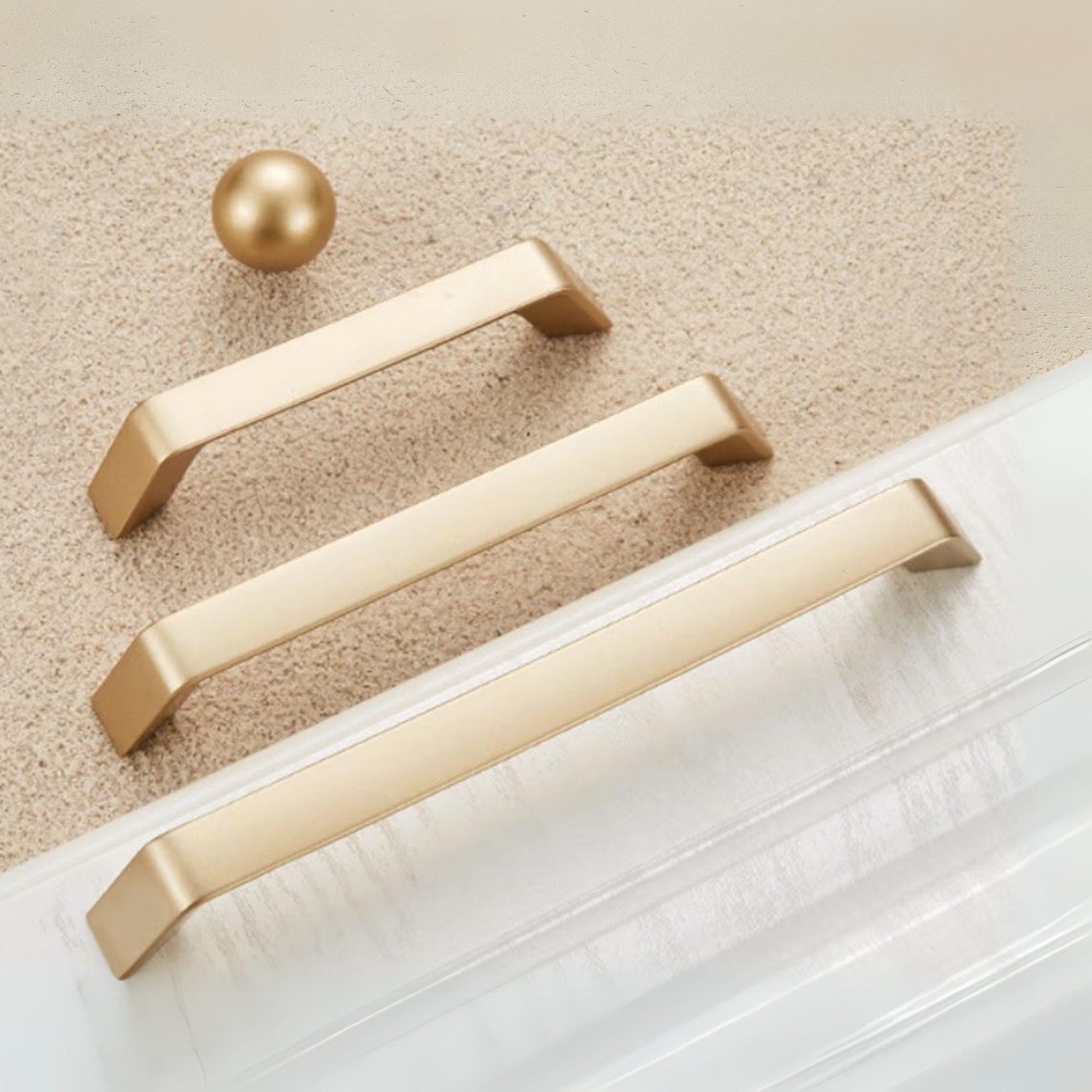 Gold Drawer & Cabinet Pulls – Sleek Modern Handles Matte Finish for ...