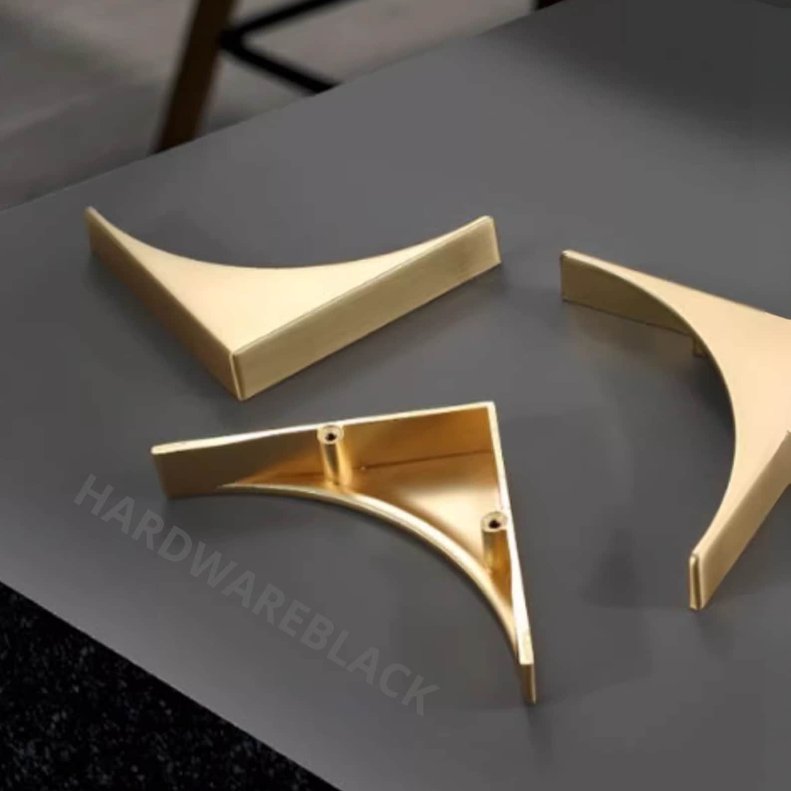 Gold Triangle Cabinet Drawer Pulls Modern Decorative Handles Stylish ...