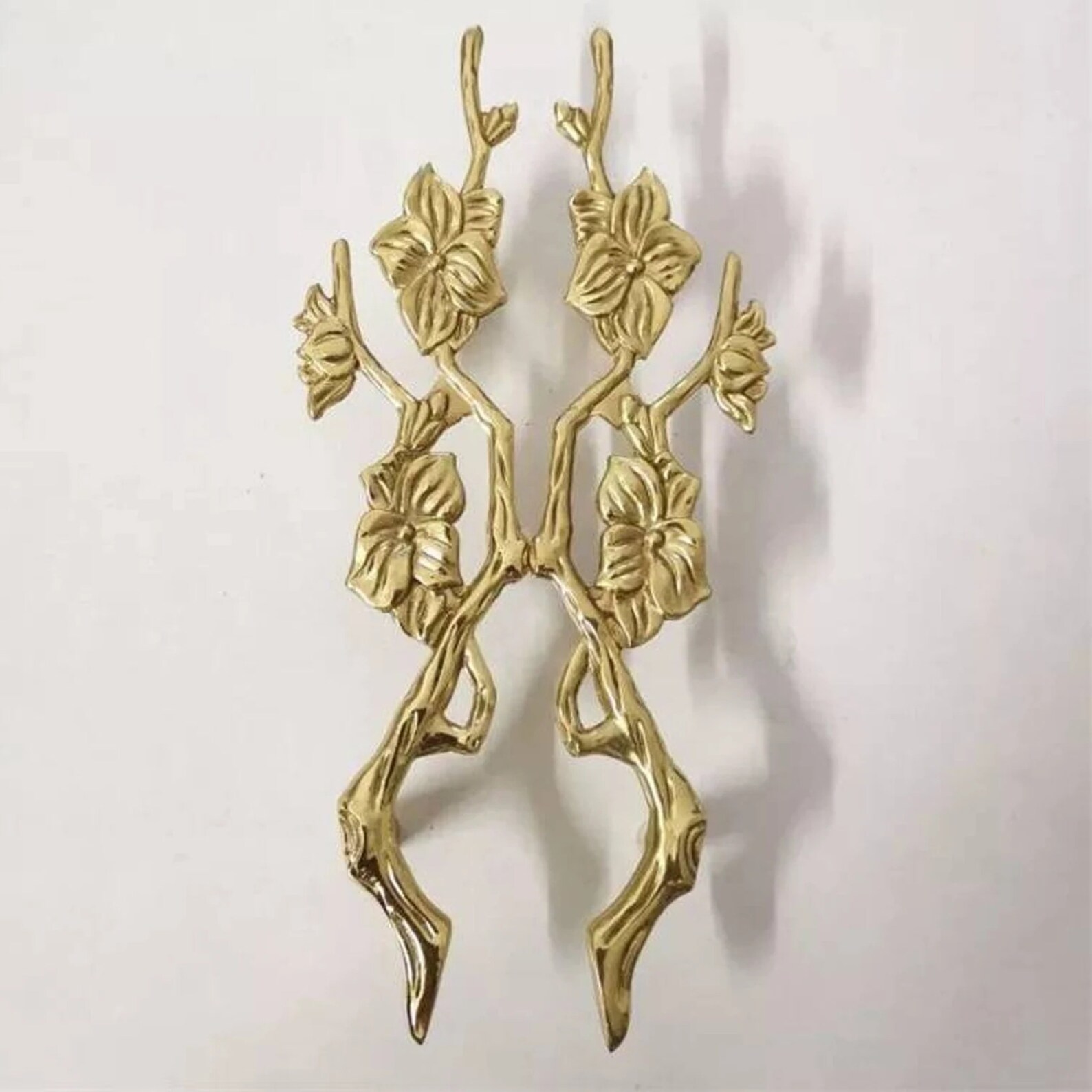 Brass Branches Handles Flower Drawer Pulls Elegant Kitchen Knob Pull - Etsy