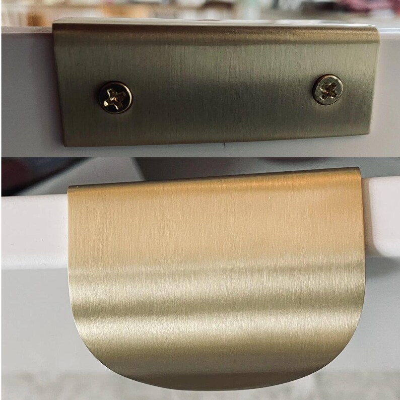 Modern Lip Pull Cabinet Handles | Curved Edge Drawer Pulls | Minimalist ...