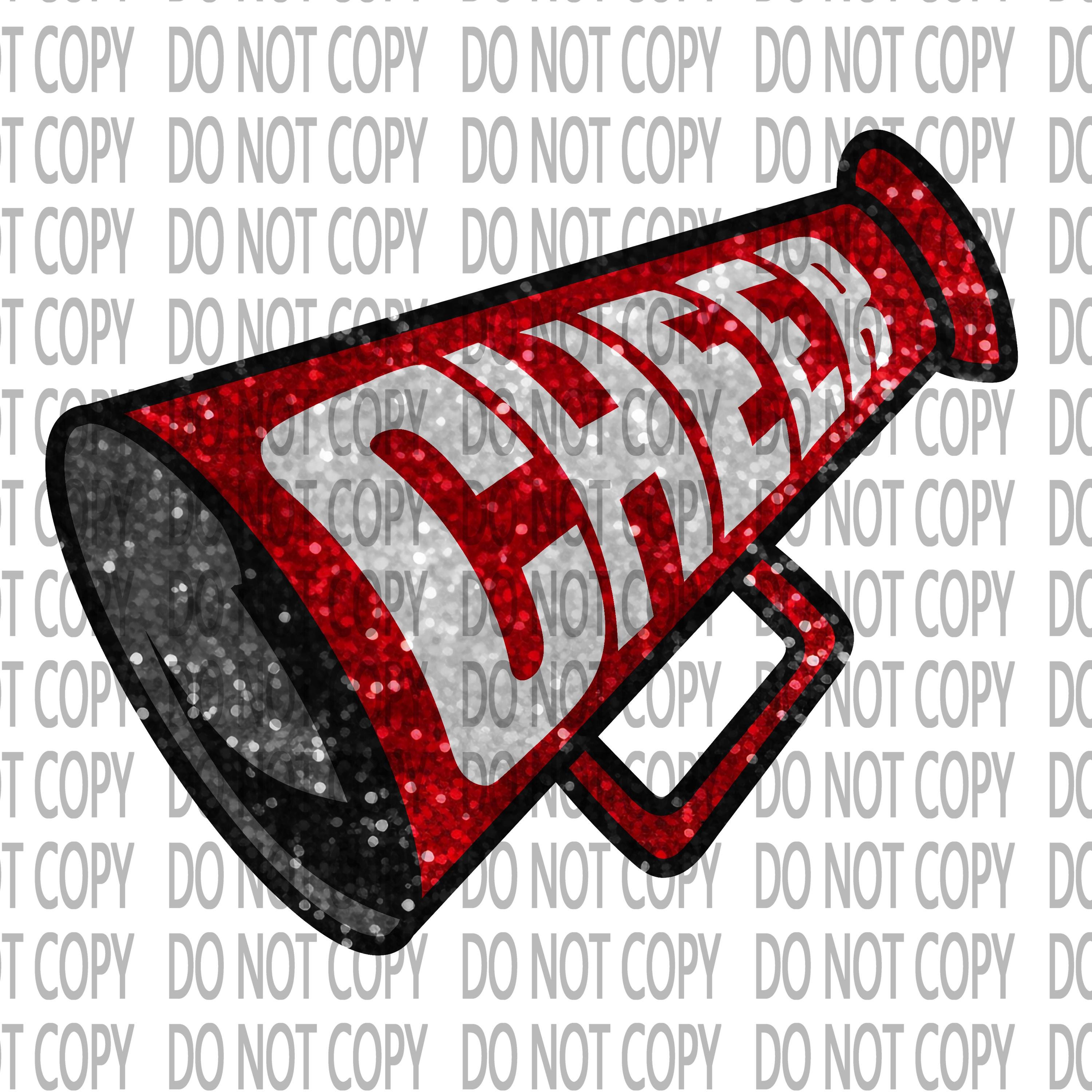 8 GLITTER Cheer Cones Spirit Clipart 11 Inch 8 Different Colors Digital ...