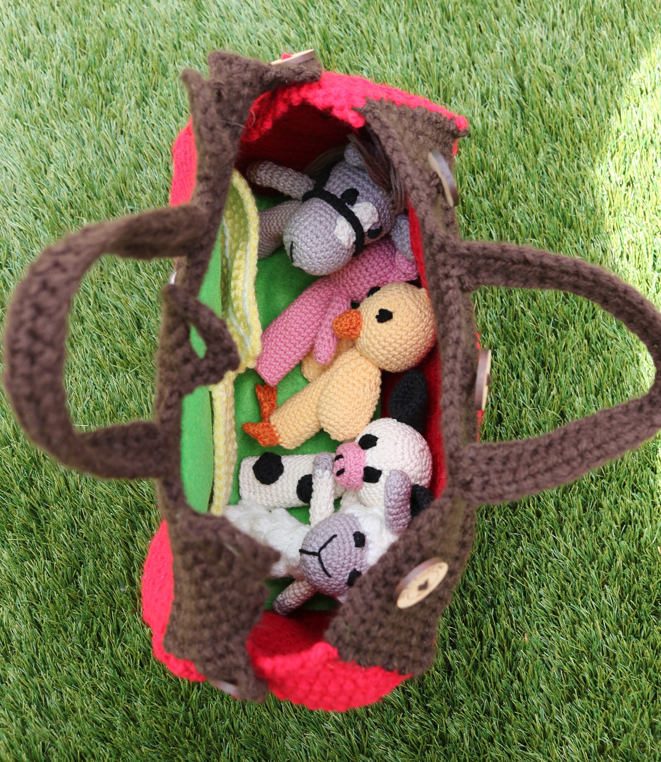 Crochet Pattern: Finger Puppets With Barn Carry Case, Nursery Rhyme ...