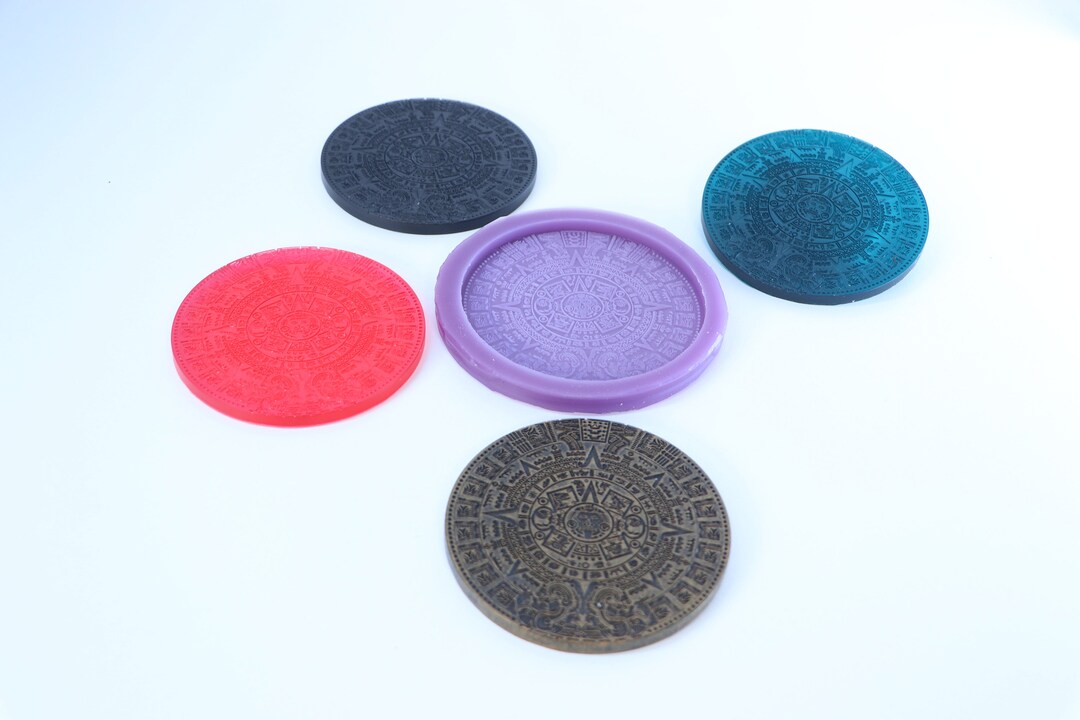 Piedra Del Sol Aztec Sun Stone Mayan Calendar Replica Mold Silicone ...