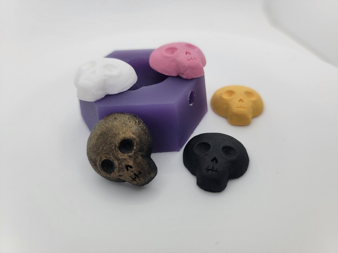 Cute Little Sugar Skull Small Mold Flat Back Silicone Mold - Etsy