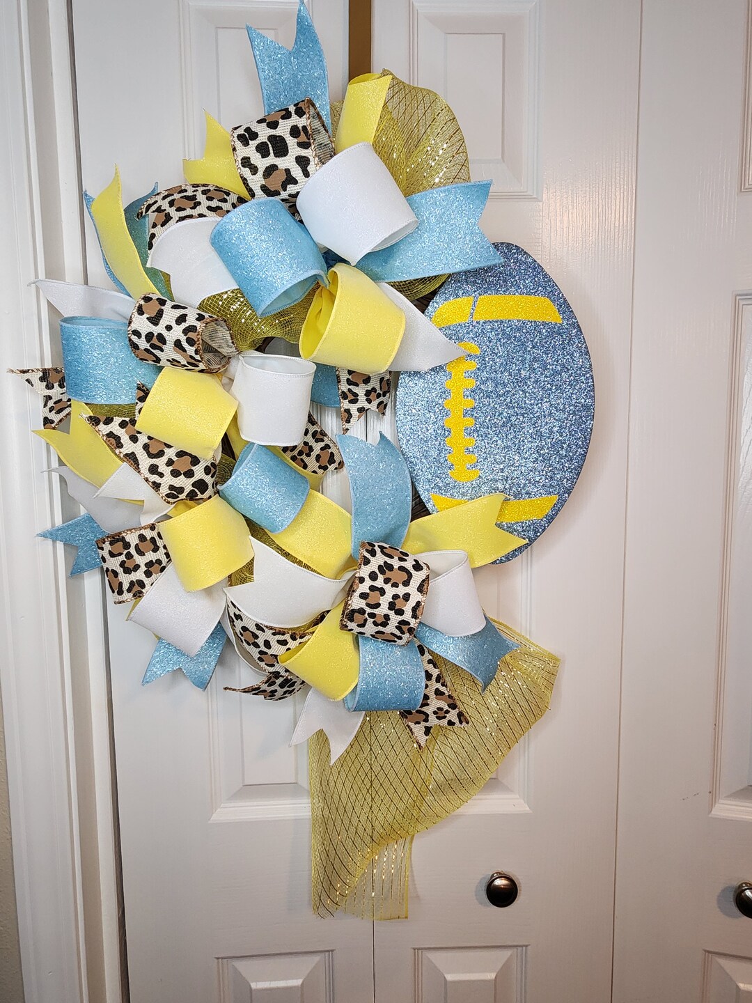 SU Jaguars Grapevine Wreath, Blue and Gold Wreath, Southern University ...