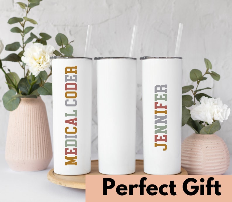 Medical Coder Tumbler With Straw, Medical Coding, Medical Billing ...