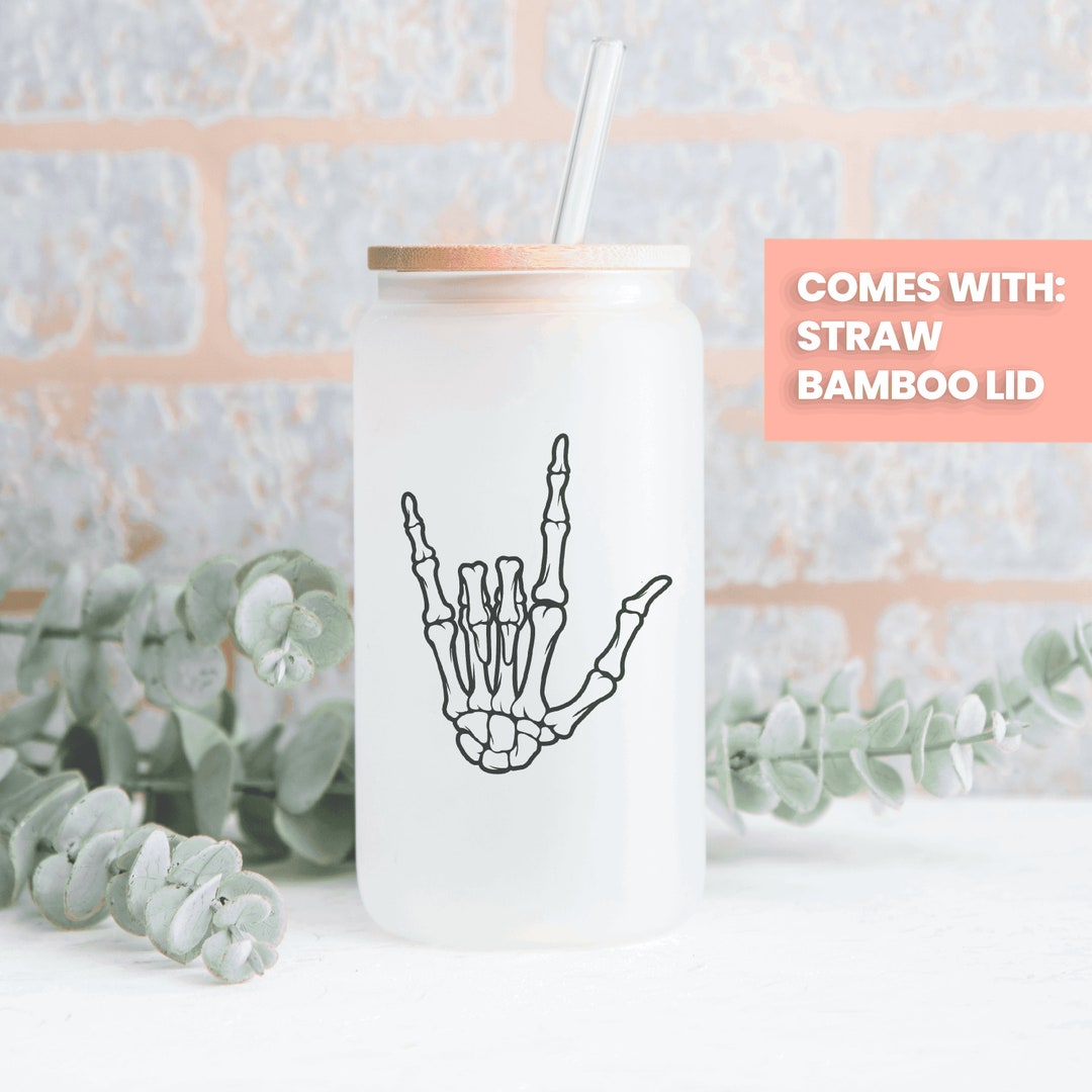 Emo Tumbler, Skeleton Hand Tumbler, Halloween Tumbler, Emo Cup, Elder ...