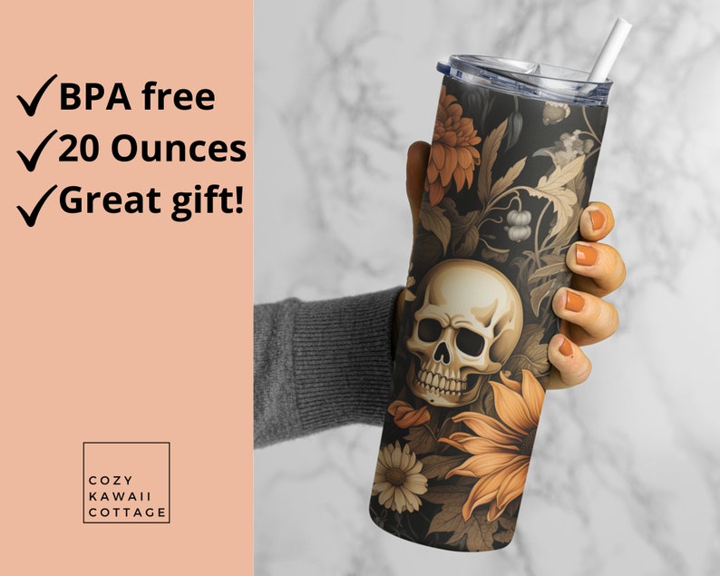 Skeleton Tumbler, Halloween Tumbler, Halloween Cup, Skeleton Coffee Cup ...