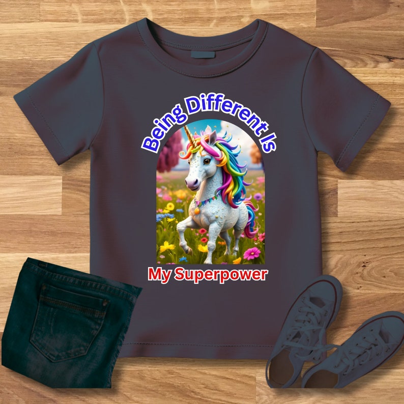 Kids Heavy Cotton™ Tee Being Different is My Superpower Autism Awareness in Many Color Choices ...