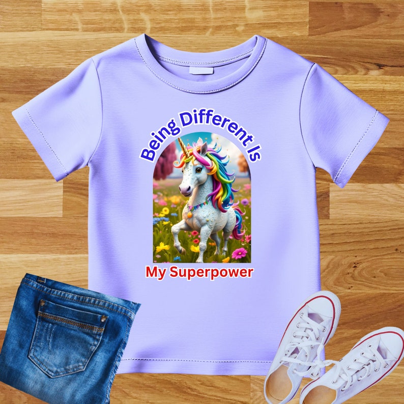 Kids Heavy Cotton™ Tee Being Different is My Superpower Autism ...