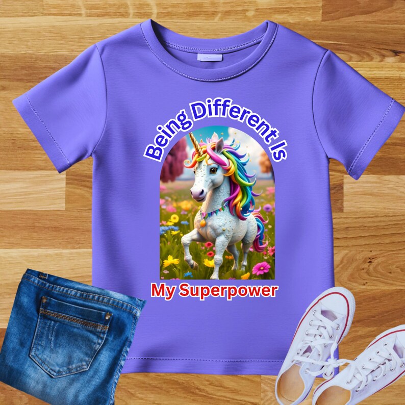Kids Heavy Cotton™ Tee Being Different is My Superpower Autism ...