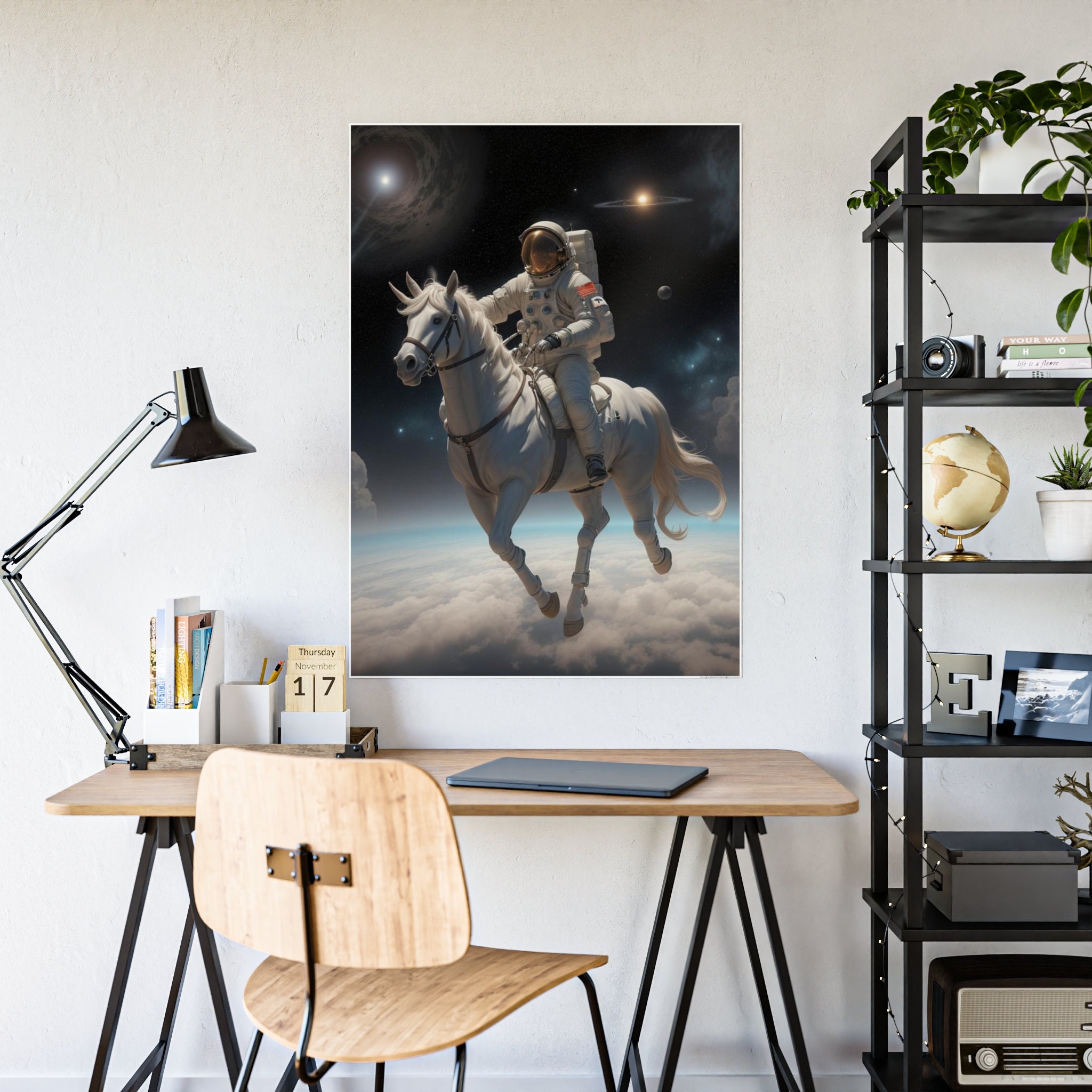 Astronaut on Space Horse Dreamscape in 4 Sizes Gloss Posters - Etsy