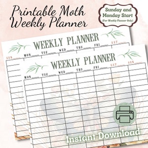 Moth Printable Calendar 2025, PDF Wall Calendar, 2025 Calendar ...