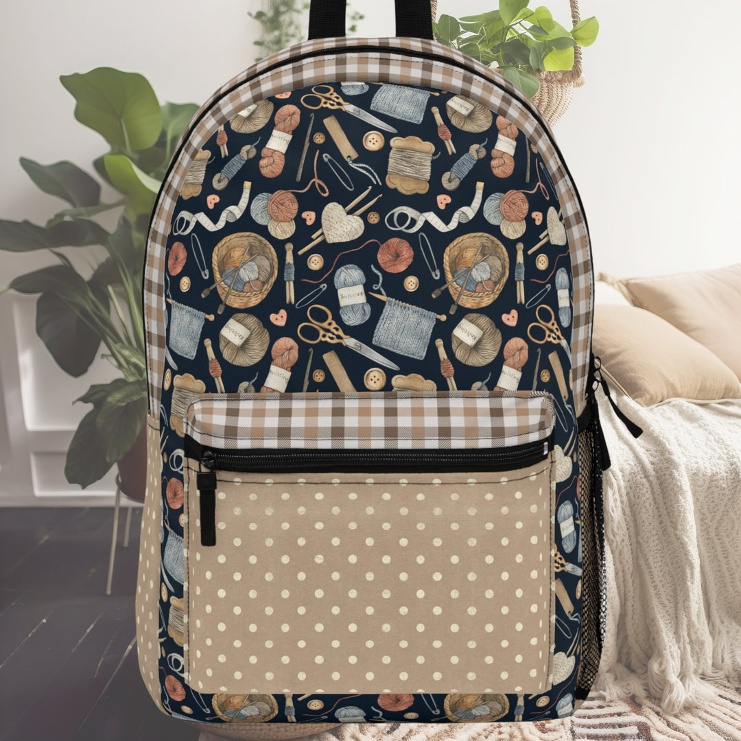 Backpacks for Women, Laptop Backpack, Knitting Project Bag, Knitting ...