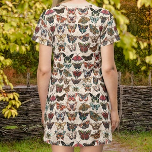 Moth T-shirt Dress Woodland Dress Entomology Aesthetic Clothes Moth ...