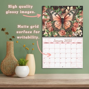 Butterfly Calendar 2025 Wall Calendar Floral Butterfly Enthusiast Gift ...