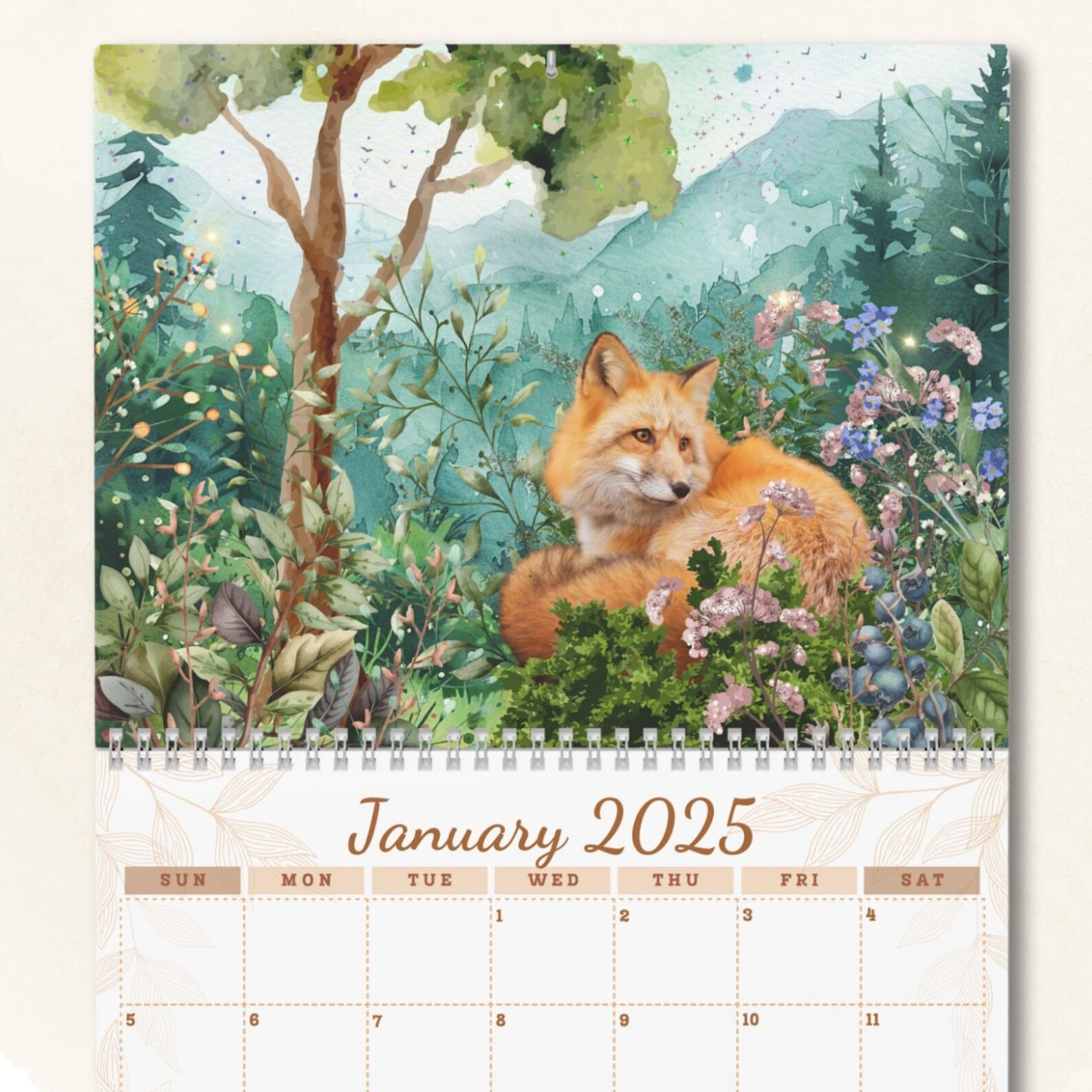 Woodland Calendar, 2025 Nature Calendar, Forestcore Wall Art, Magic ...