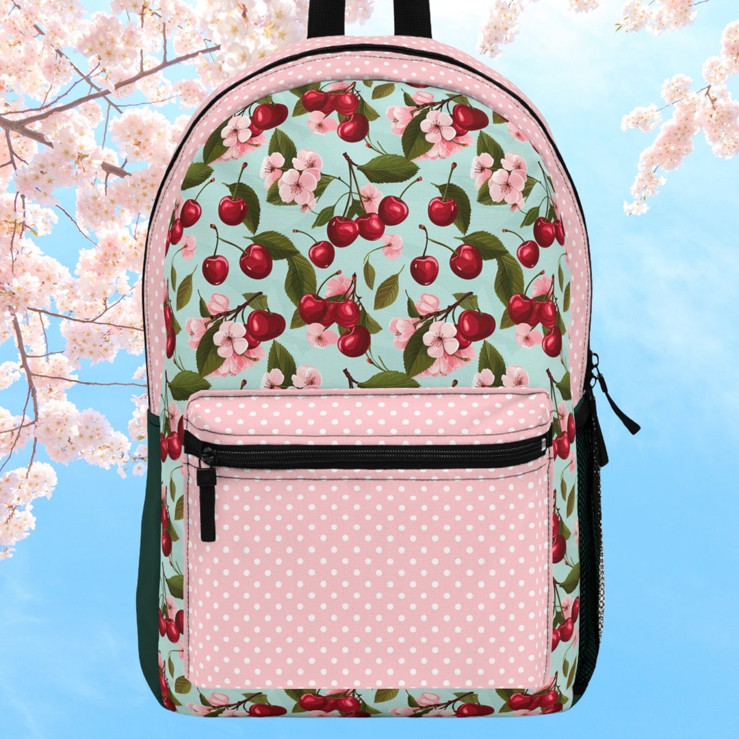 Cherries Backpack, Laptop Backpack, Waterproof Backpack, Teenage Girl ...