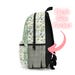 Sage Green Botanical Backpack, Green Aesthetic Leaves Print Bag, Womens ...