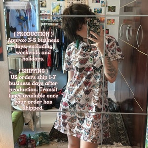 Moth T-shirt Dress Woodland Dress Entomology Aesthetic Clothes Moth ...