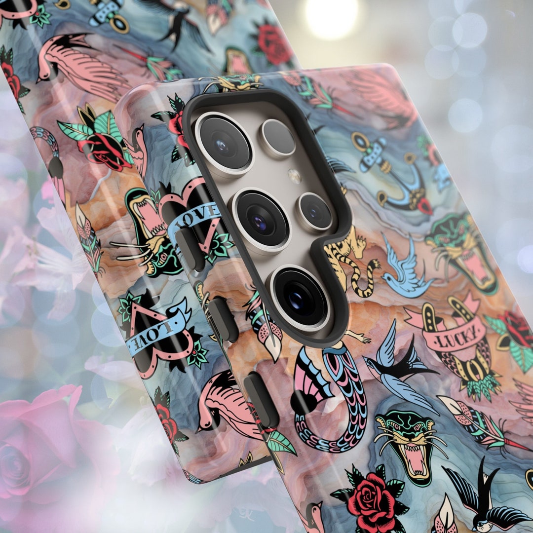 Tattoo Lover Phone Case, Vintage Tattoo Flash Case for Iphone ...