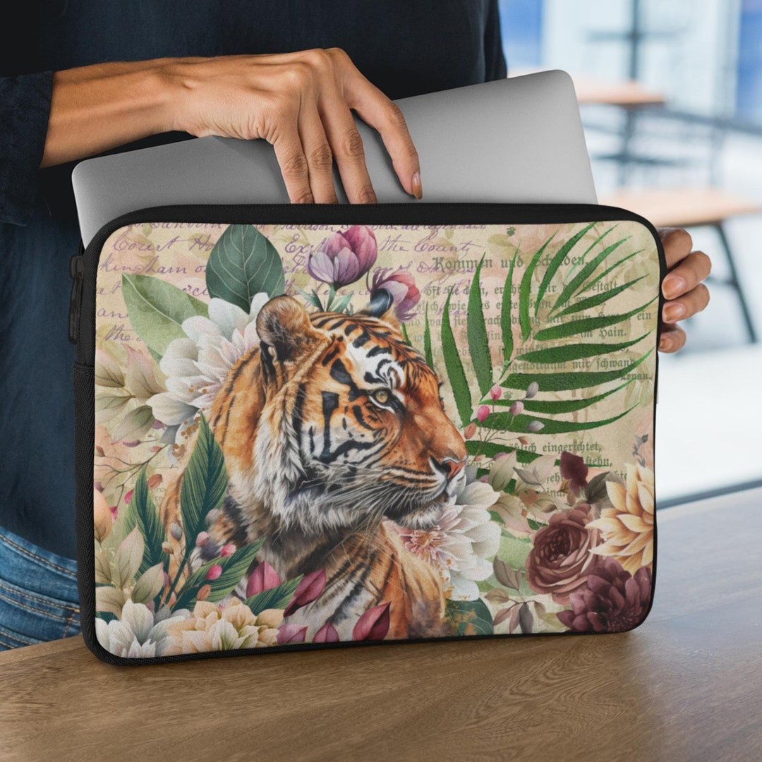 Tiger Laptop Sleeve 15 Inch Boho Laptop Sleeve Jungle Aesthetic Laptop ...