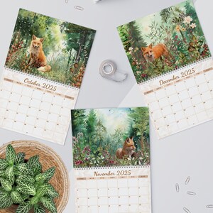 Woodland Calendar, 2025 Nature Calendar, Forestcore Wall Art, Magic ...