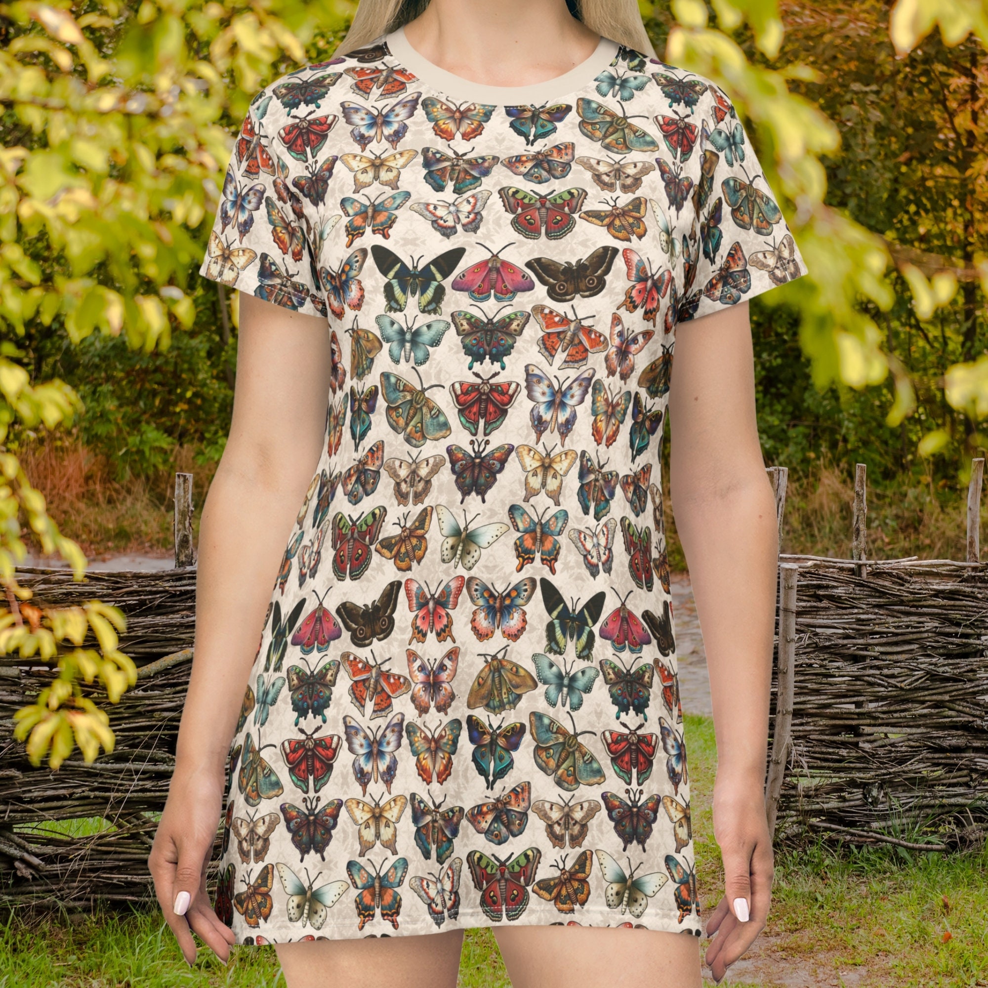 Moth T-shirt Dress Woodland Dress Entomology Aesthetic Clothes Moth ...