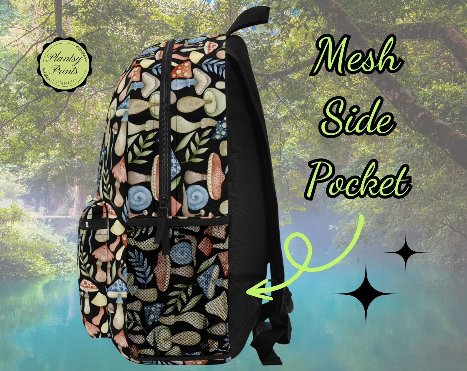 Mushroom Backpack College Student Gift Aesthetic Mushroom - Etsy
